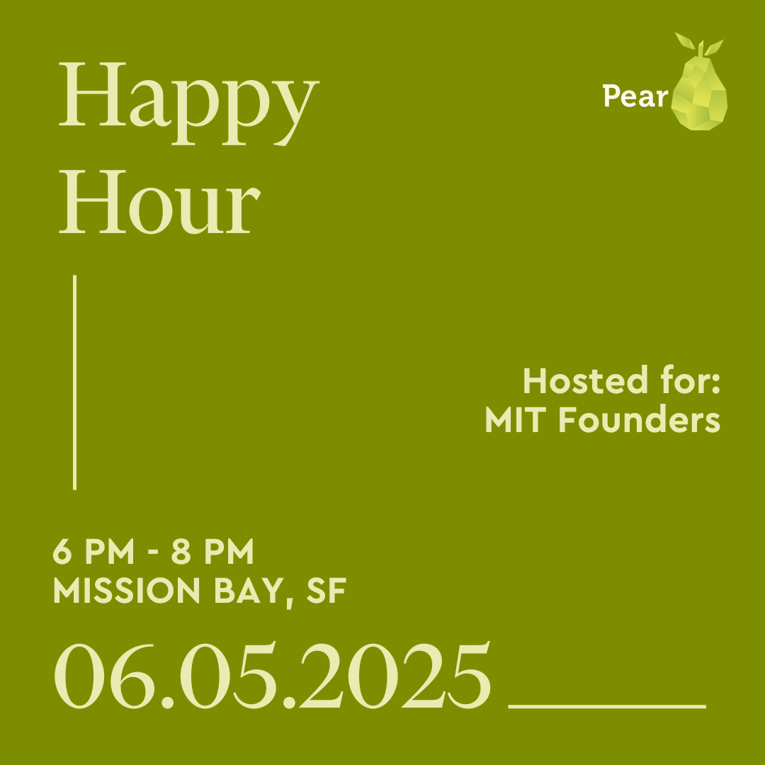 Pear VC MIT Founder Happy Hour